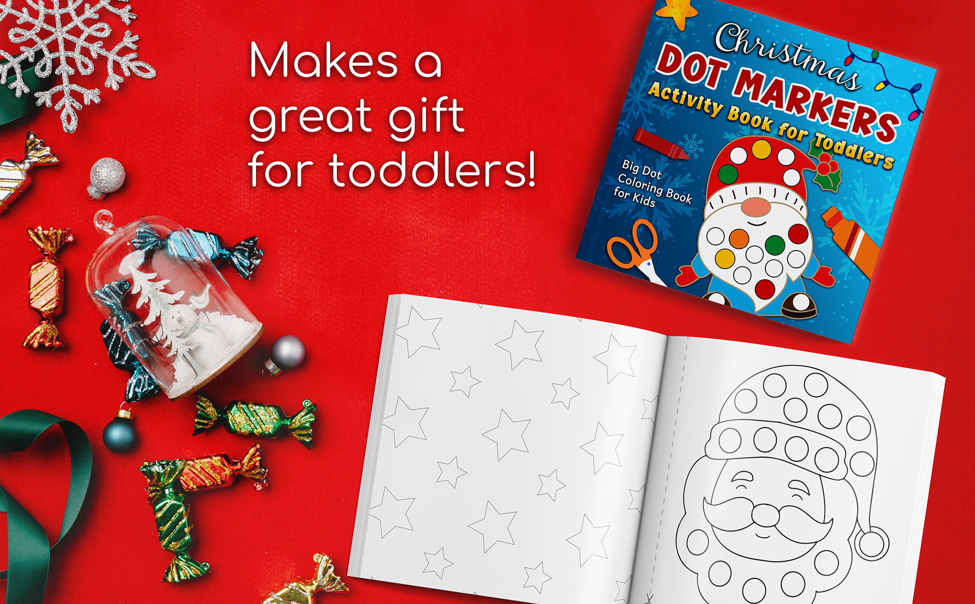 Christmas Dot Markers Activity Book For Toddlers - Kiddiyo Books