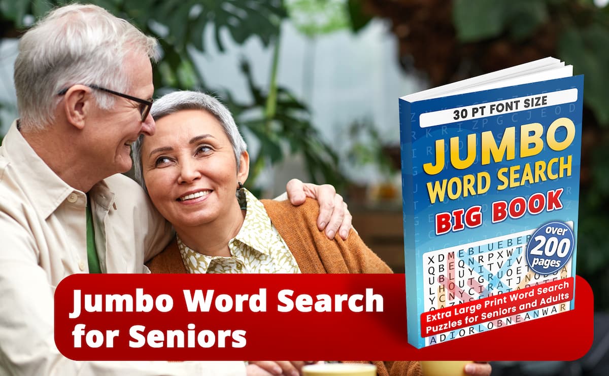 Jumbo Word Search Big Book For Seniors