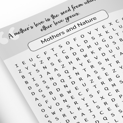 Mother's Day Word Search Book For Moms